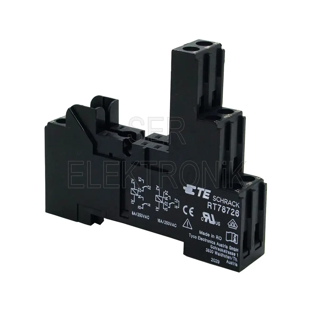 SCHRACK – RT78726 8 Pin Ray Tipi Röle Soketi » Ser Elektronik