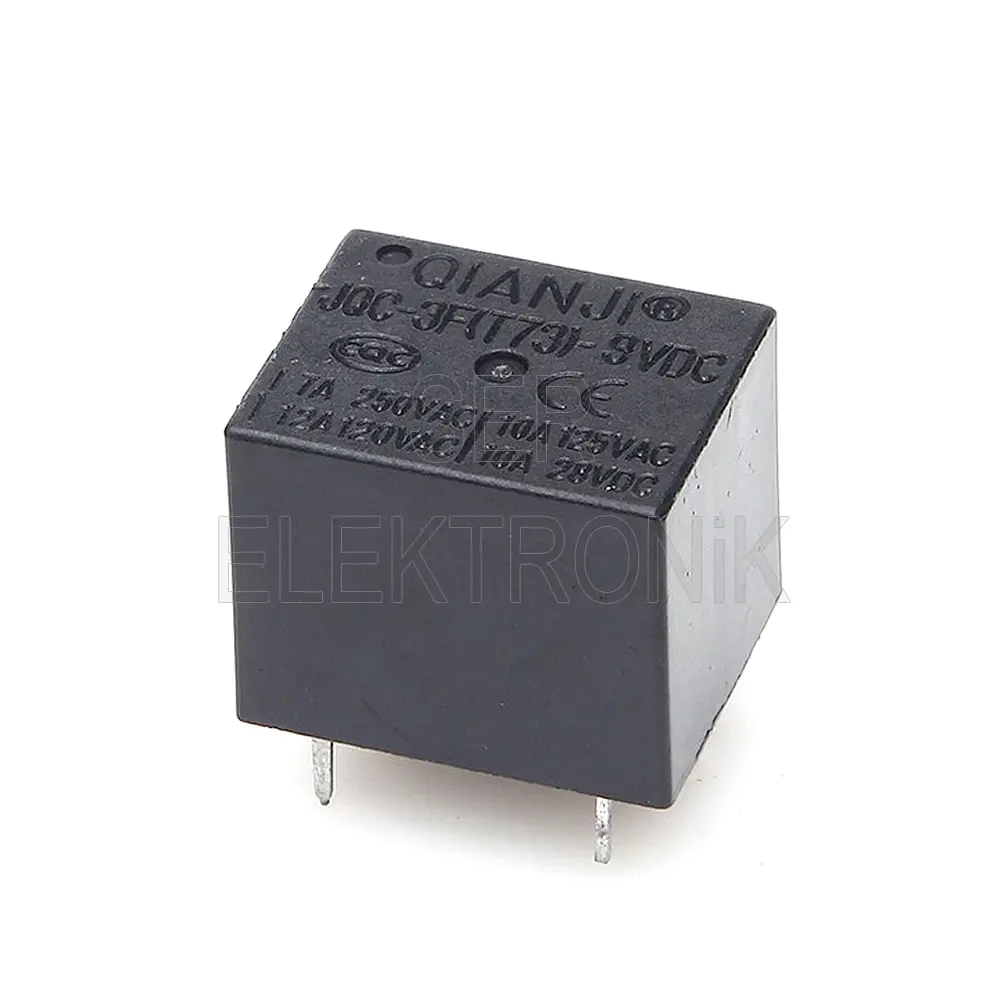 Qianji – Röle JQC-3F(T73) 9VDC 10A 9V 5 Pin Stand by Röle » Ser Elektronik