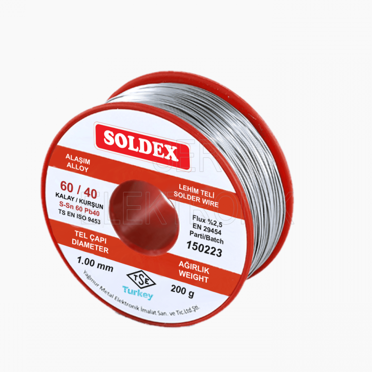 SOLDEX – 1.00mm 200gr. Lehim Teli Sn60 Pb40 Flux %2.5 » Ser Elektronik