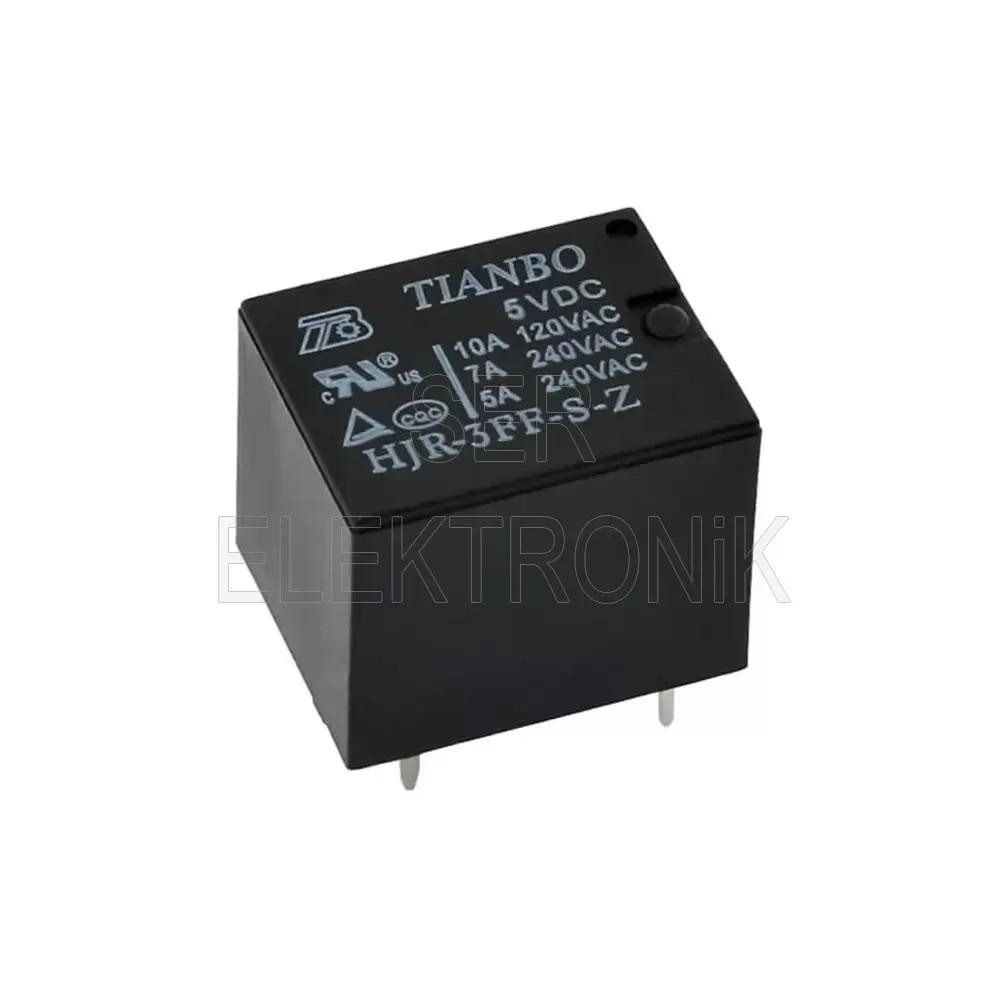 Tianbo – HJR-3FF-S-Z 05VDC 10 Amper 5 Volt Minyon Spot Röle » Ser ...